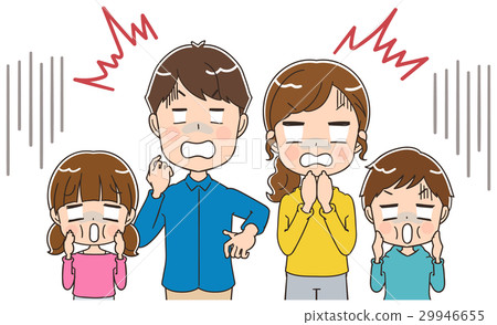 Illustration of a family shocked - Stock Illustration [29946655] - PIXTA