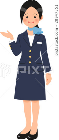 Concierge lady to guide - Stock Illustration [29947351] - PIXTA