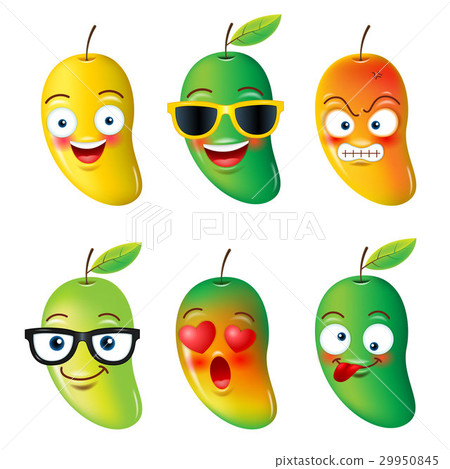 mango, face,emojis,emotion, hello summer - Stock Illustration [29950845 ...