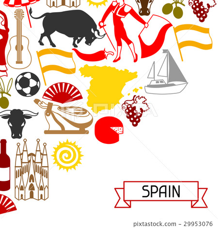 Spain background design. Spanish traditional - Stock Illustration ...
