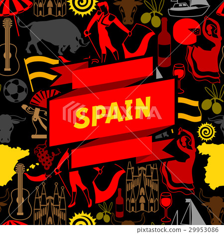 Spain background design. Spanish traditional - Stock Illustration ...
