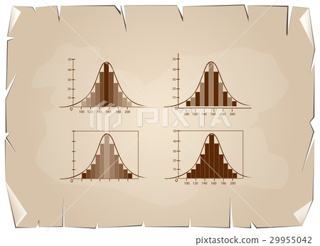 Set of Normal Distribution or Gaussian Bell - Stock Illustration ...