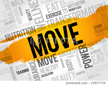 MOVE word cloud, fitness - Stock Illustration [29957719] - PIXTA