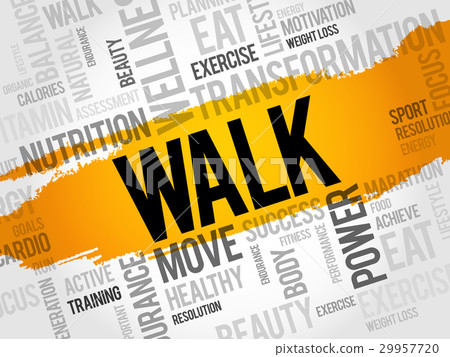 WALK word cloud, fitness - Stock Illustration [29957720] - PIXTA
