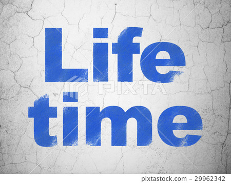 Time concept: Life Time on wall background - Stock Illustration ...