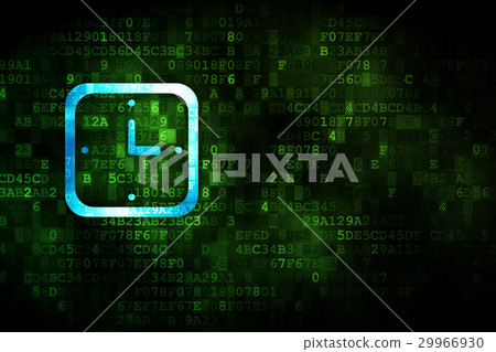 Time concept: Watch on digital background - Stock Illustration ...