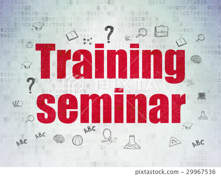 Studying concept: Training Seminar on Digital Data - Stock Illustration ...