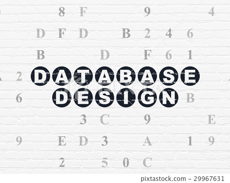 Database concept: Database Design on wall - Stock Illustration ...