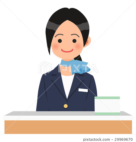 Concierge lady who stands at reception - Stock Illustration [29969670 ...
