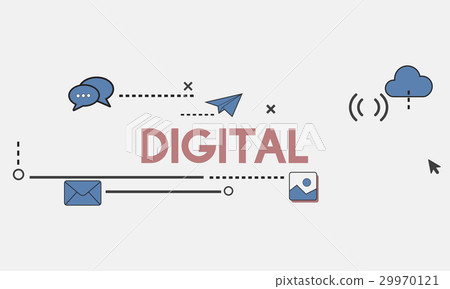 Social Media Get In Touch Online - Stock Illustration [29970121] - PIXTA