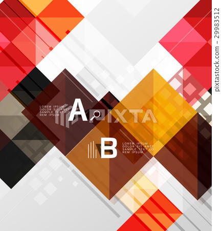 Square elements with infographics and options - Stock Illustration ...