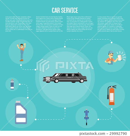 Car shop infographics - Stock Illustration [29992790] - PIXTA