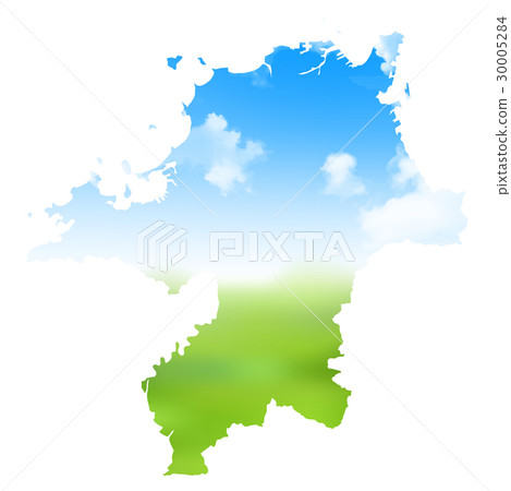 Fukuoka Map Landscape icon - Stock Illustration [30005284] - PIXTA