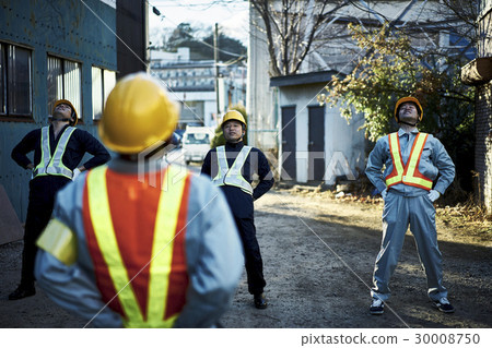 Construction site morning gym worker - Stock Photo [30008750] - PIXTA