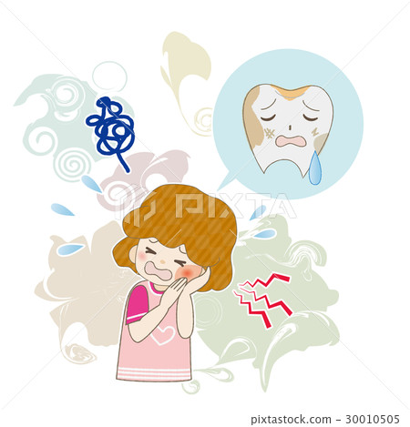 Toothbrushing girls crying face - Stock Illustration [30010505] - PIXTA