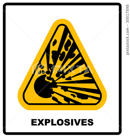symbol of the explosion in the triangle - Stock Illustration [30017898 ...