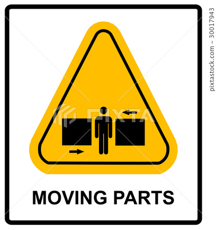 Set of danger Moving Parts signs, vector - Stock Illustration [30017943 ...