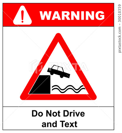 Warning Do not Drive and Read-插圖素材 [30018359] - PIXTA圖庫