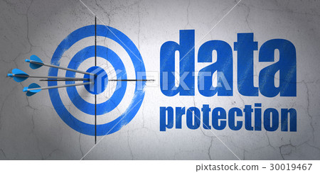 Privacy concept: target and Data Protection on - Stock Illustration ...