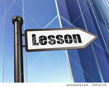 Learning concept: sign Lesson on Building - Stock Illustration ...