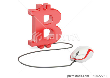 Bitcoin symbol with computer mouse - Stock Illustration [30022262] - PIXTA