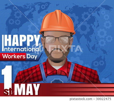 Labor Day card. 1 May. International Workers Day - Stock Illustration ...
