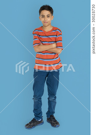 Kid Pose Standing Studio Concept - Stock Photo [30028730] - PIXTA
