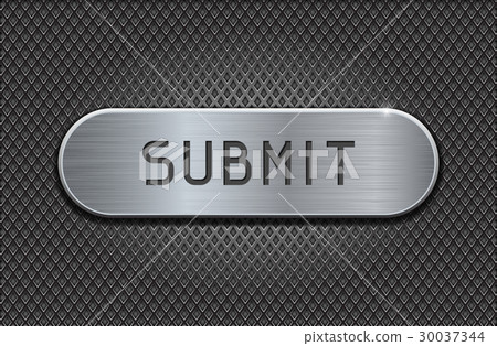 SUBMIT metal button on iron perforated background - Stock Illustration ...