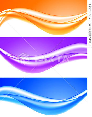 Abstract soft light waves set - Stock Illustration [30040834] - PIXTA