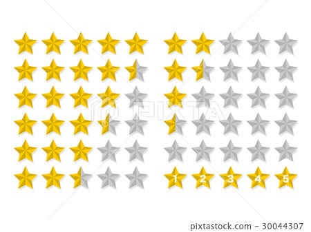 Star 5 stars Ranking icon set - Stock Illustration [30044307] - PIXTA