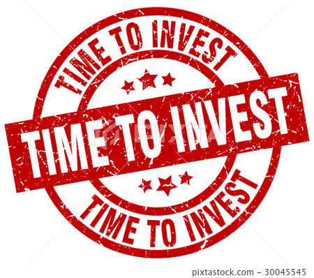 time to invest round red grunge stamp - Stock Illustration [30045545 ...