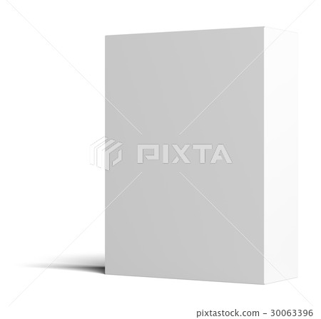 A white empty cardboard box stands half a turn - Stock Illustration ...