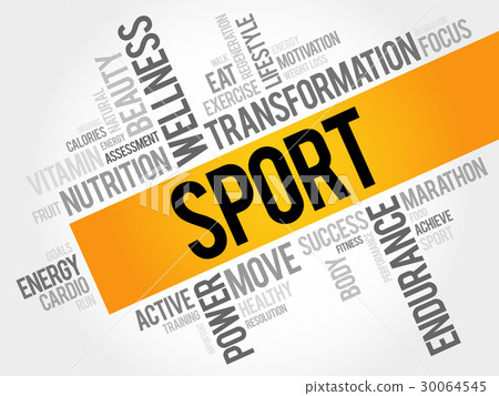 SPORT word cloud background - Stock Illustration [30064545] - PIXTA