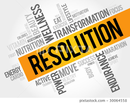 RESOLUTION word cloud, fitness - Stock Illustration [30064558] - PIXTA