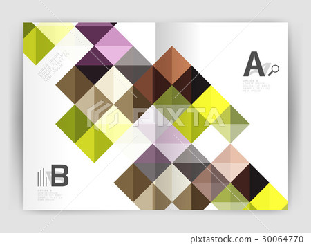 Vector square leaflet, business a4 print template - Stock Illustration ...