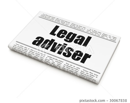 Law concept: newspaper headline Legal Adviser - Stock Illustration ...