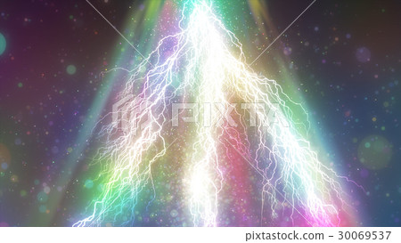 Lightning and sparkling background - Stock Illustration [30069537] - PIXTA