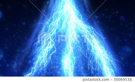 Lightning and sparkling background - Stock Illustration [30069538] - PIXTA