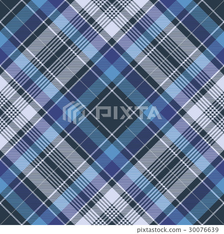 Blue check fabric texture seamless pattern - Stock Illustration ...