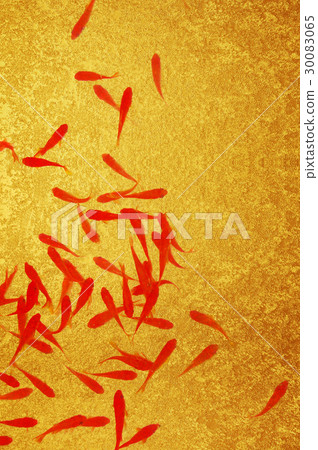 Gold foil and goldfish - Stock Illustration [30083065] - PIXTA
