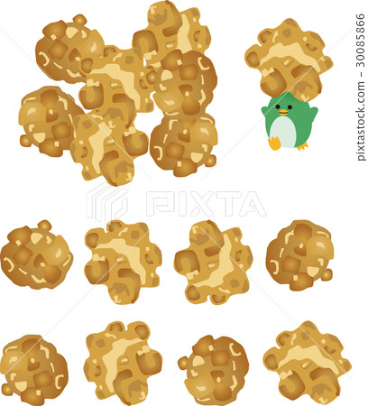 Caramel popcorn and penguin - Stock Illustration [30085866] - PIXTA
