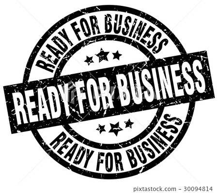 ready for business round grunge black stamp - Stock Illustration ...
