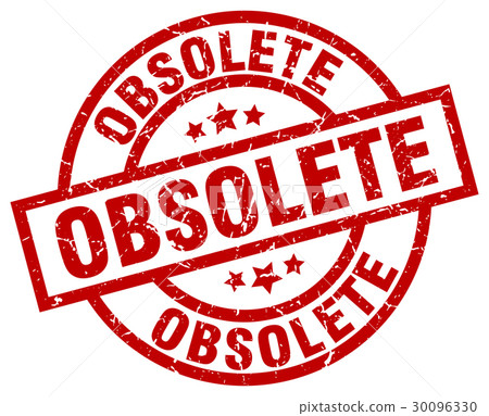 obsolete round red grunge stamp - Stock Illustration [30096330] - PIXTA