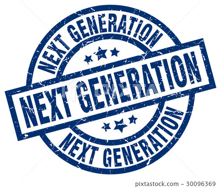 next generation blue round grunge stamp-插圖素材 [30096369] - PIXTA圖庫