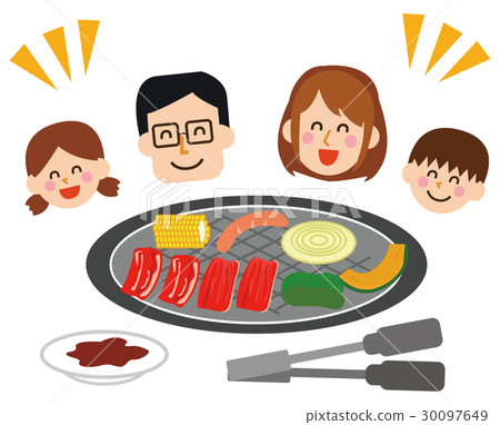 Illustrations of Yakiniku and family - Stock Illustration [30097649 ...