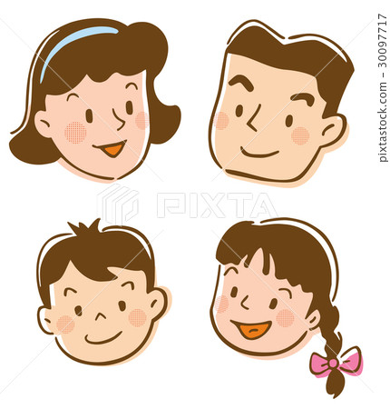 Family face - Stock Illustration [30097717] - PIXTA