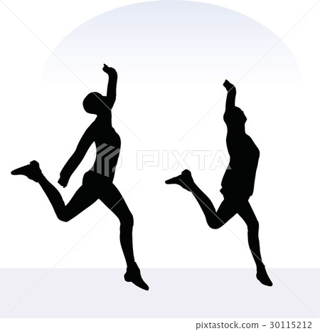 woman in joyful pose on white background - Stock Illustration [30115212 ...