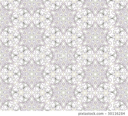 Oriental floral seamless pattern. Arabic flowers - Stock Illustration ...