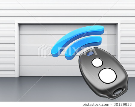 Car garage and Remote Control - Stock Illustration [30129933] - PIXTA