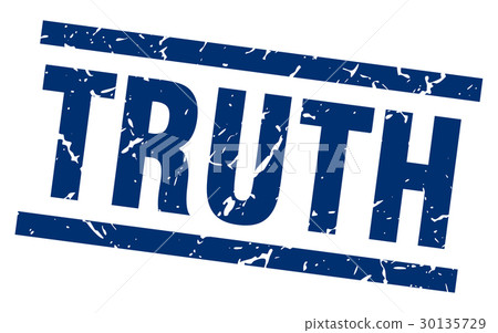 square grunge blue truth stamp - Stock Illustration [30135729] - PIXTA